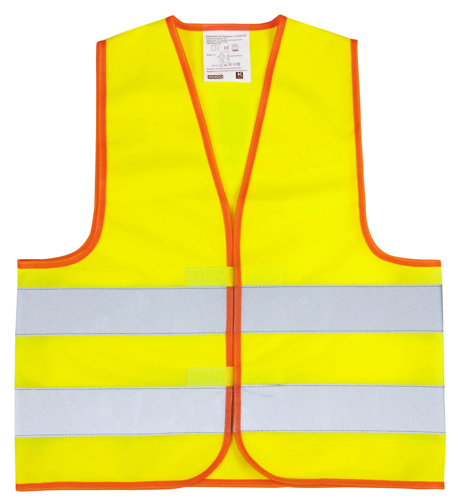 Refleksvest til barn med logo og glidelås